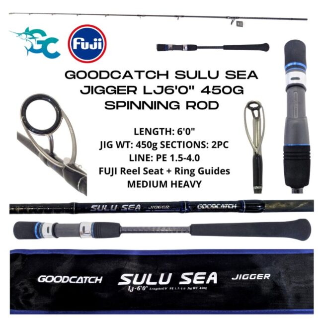 NEW GoodCatch GC Sulu Sea Jigger Spinning LJ6’0″ 450g Medium Heavy ...