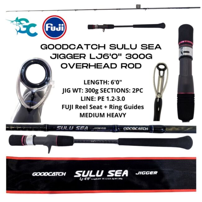 NEW GoodCatch GC Sulu Sea Jigger Baitcasting Medium Heavy 602 662 ...